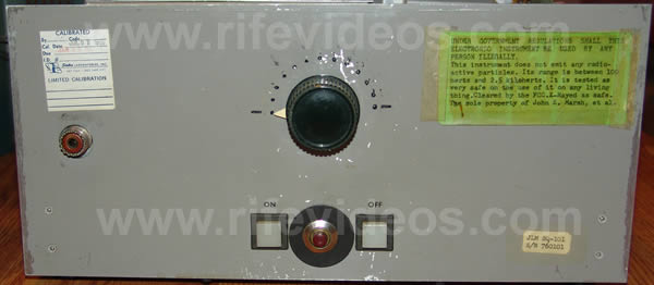 Chapter 16 - John Marsh's 1980's Ray tube Rife Machine